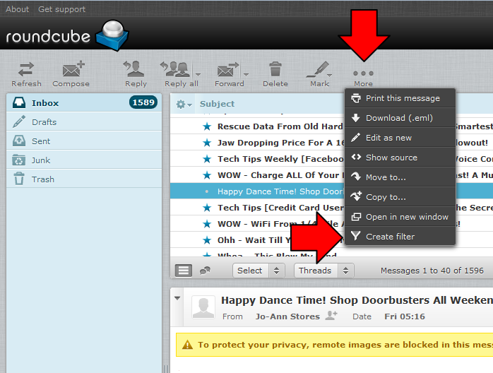 How To Setup E-mail Filters | Amplex SupportAmplex Support