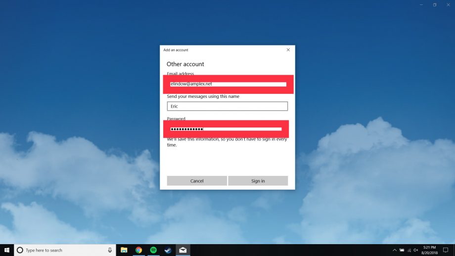 Windows 10 Mail App Setup | Amplex SupportAmplex Support