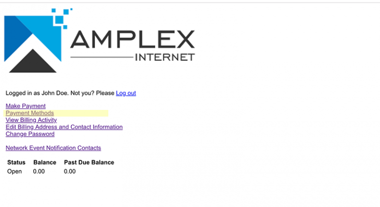 Online Billpay | Amplex SupportAmplex Support